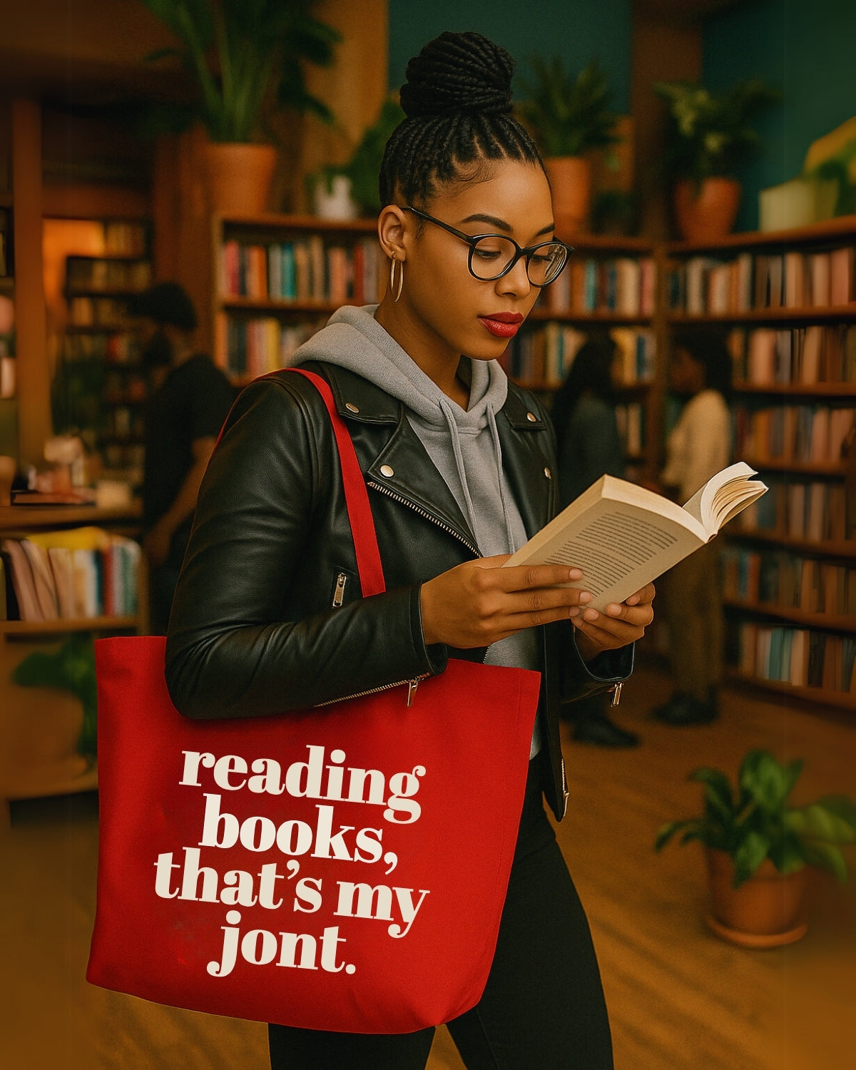READING BOOKS TOTE BAG – 51ST & U